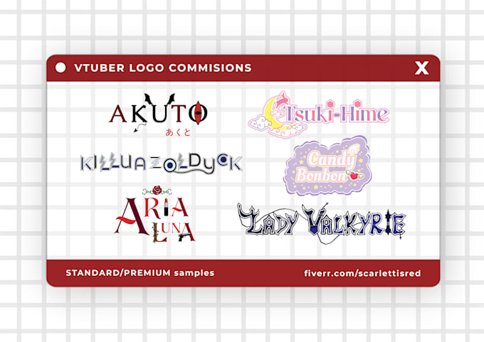 Make a customized vtuber logo for your channel by Scarlettisred | Fiverr