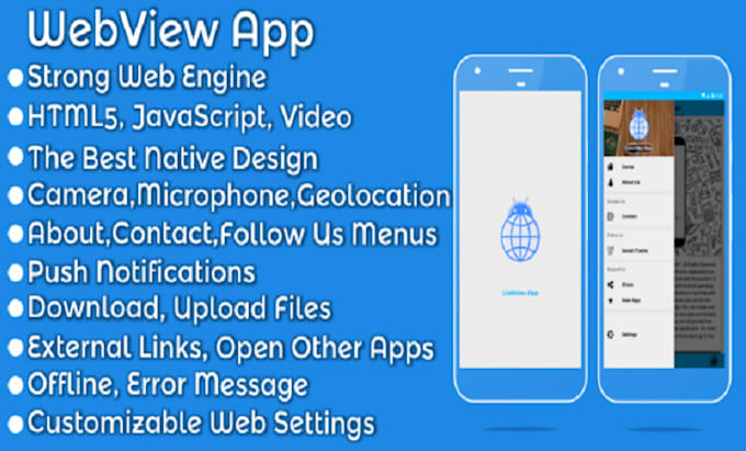 Convert your website to android app using webview by Indievprasetyo | Fiverr