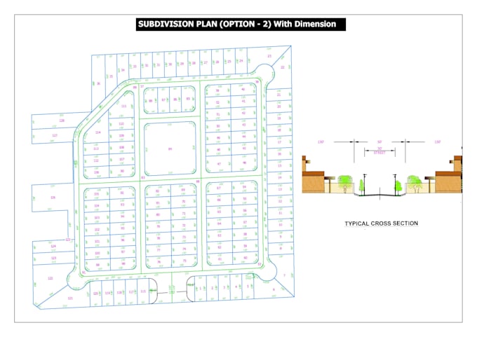 Technically do layout and subdivision plan, town planning, urban master ...