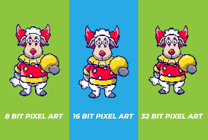 Make 8 bit 16 bit and 32 bit sprites for games or pixel art by ...
