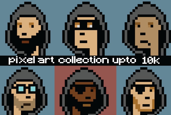 Create nft up to 10k nft pixel art by Sanwal_pro | Fiverr