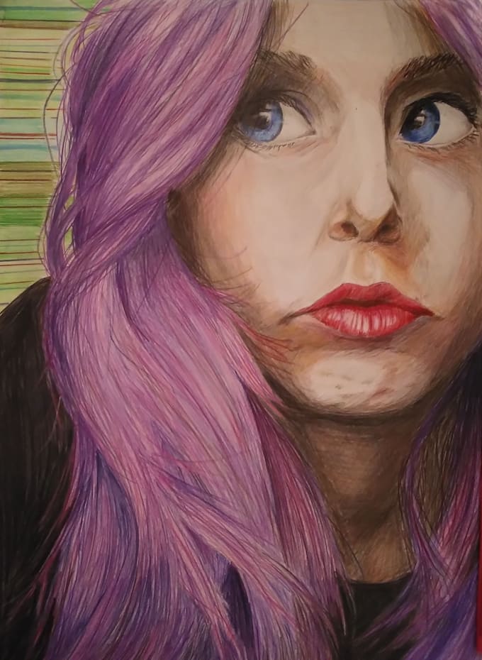 Draw a colored portrait by Donaldkeller | Fiverr