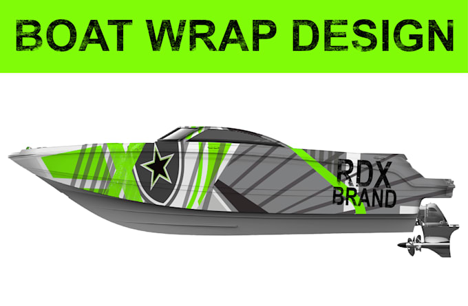 Create professional boat wrap design by Rdxjawadgraphic | Fiverr