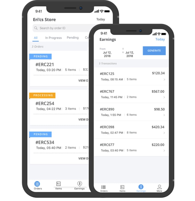 Parcel delivery app, courier delivery app, food delivery app by ...