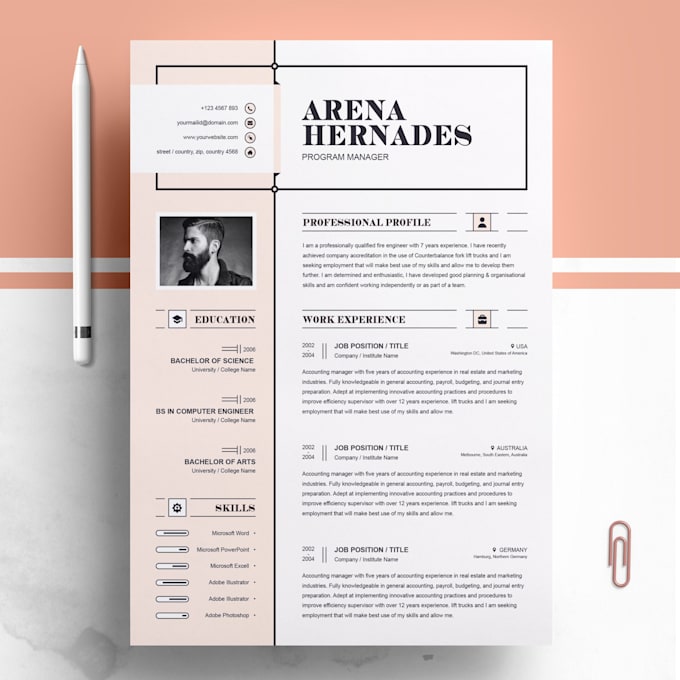 Design a professional resume design or modern templete by Twoliciacoza ...
