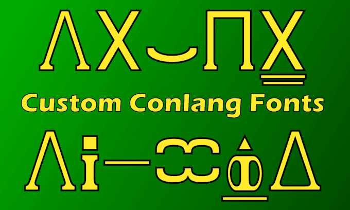 Create a custom conlang font by Cmrntolbert | Fiverr