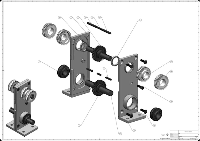 Do 3d model desing and assembly in solidworks by Burak_kucuk53 | Fiverr