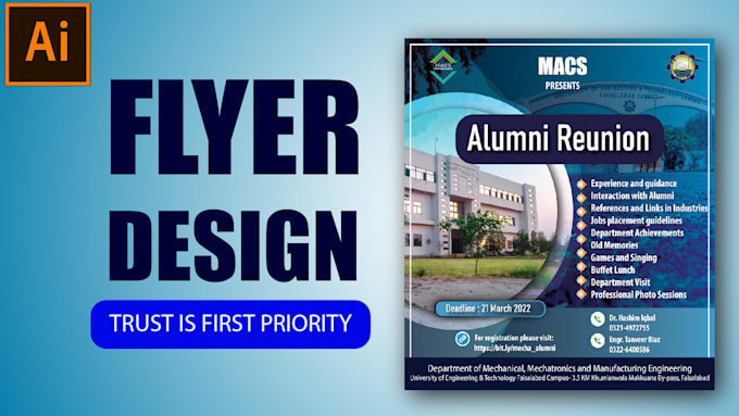 Make flyer, banner, logo and poster by Gulfamalikhan99 | Fiverr