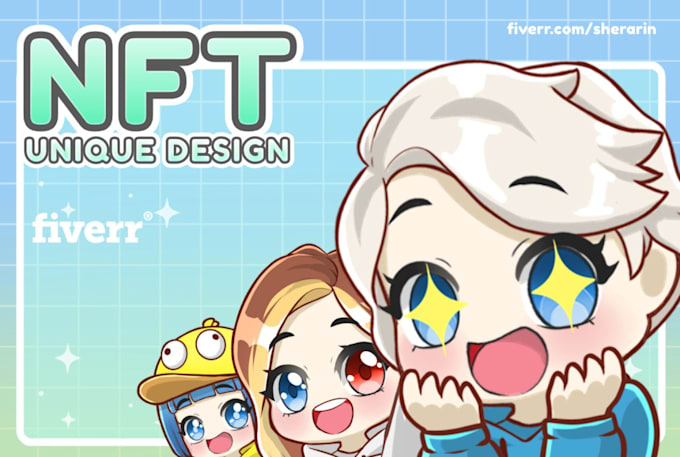 Create your custom nft collection in chibi anime style by Sherarin | Fiverr