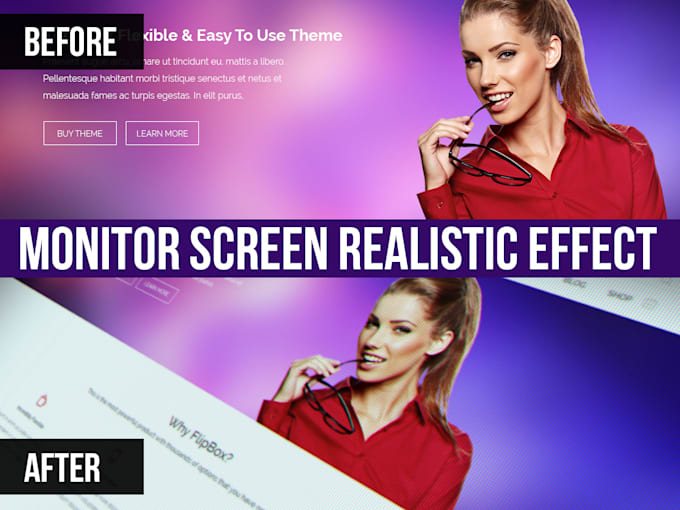 Add monitor screen realistic effect to your image by Aliza2 | Fiverr