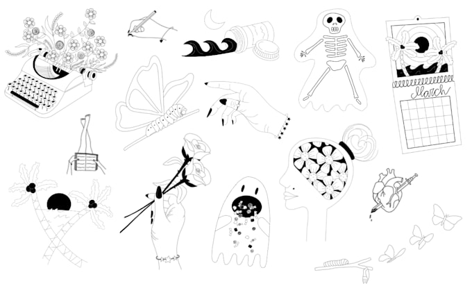 Create cute line art for you by Hannahdraws4you | Fiverr