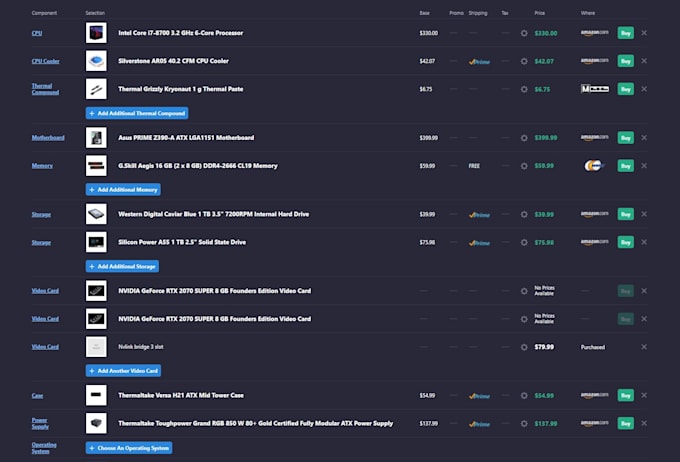 Computer part list maker by Blackmer94 | Fiverr