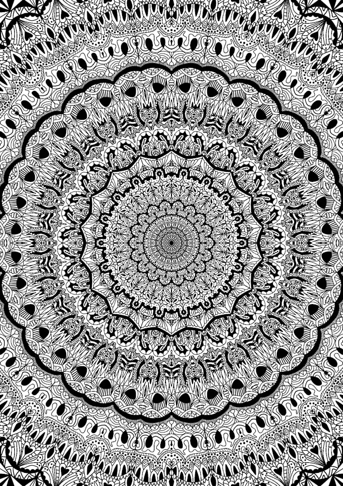 Design printable complex mandalas for colouring by Ninavintage | Fiverr