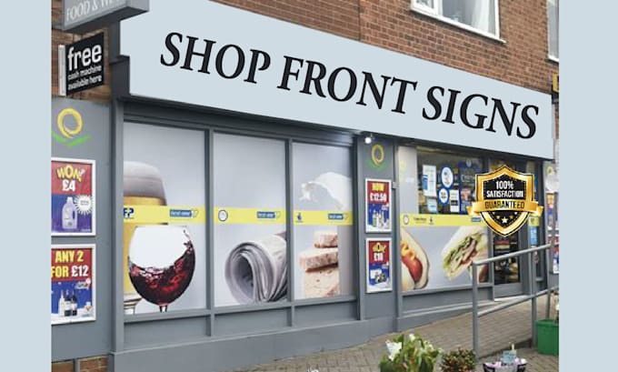 Do shop front signage banners window graphics store front by ...