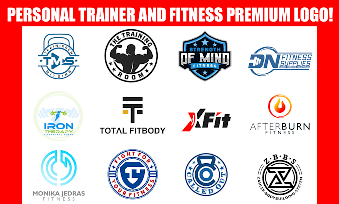 Create fitness and sports logo for personal trainer and wellness ...