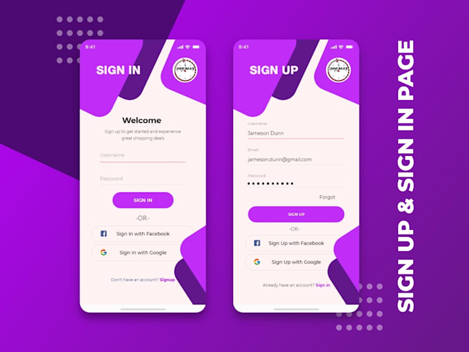 Dynamic login or signup page php laravel by Zakir_dev | Fiverr