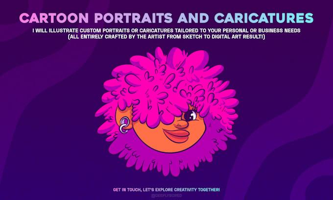 Illustrate custom cartoon portraits and caricatures by Deeplybored | Fiverr