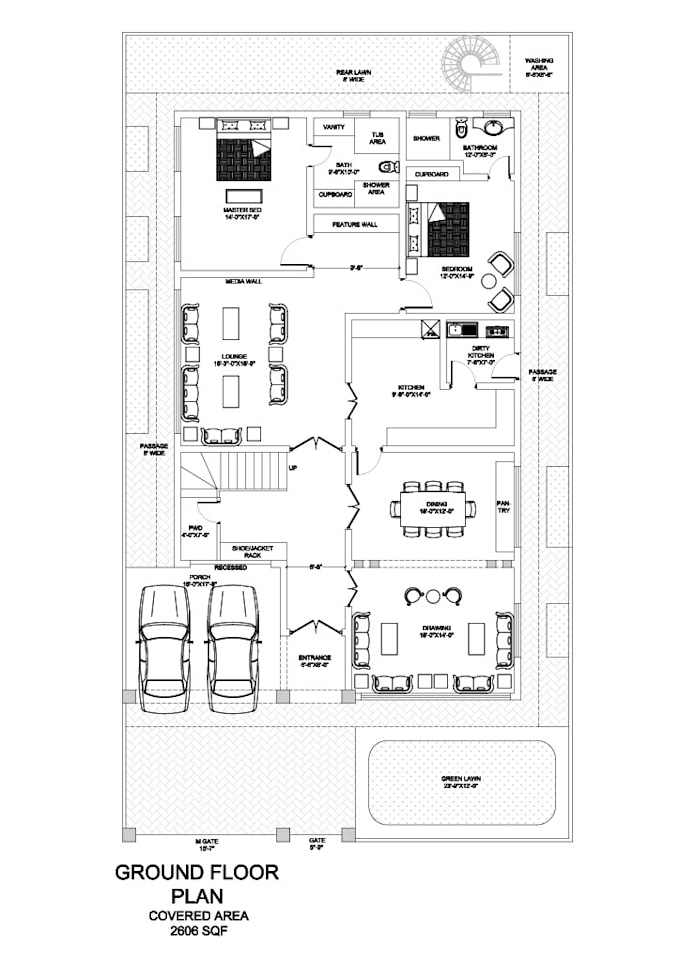 Design a 2d cad drawing with proper details by Umairahmad884 | Fiverr