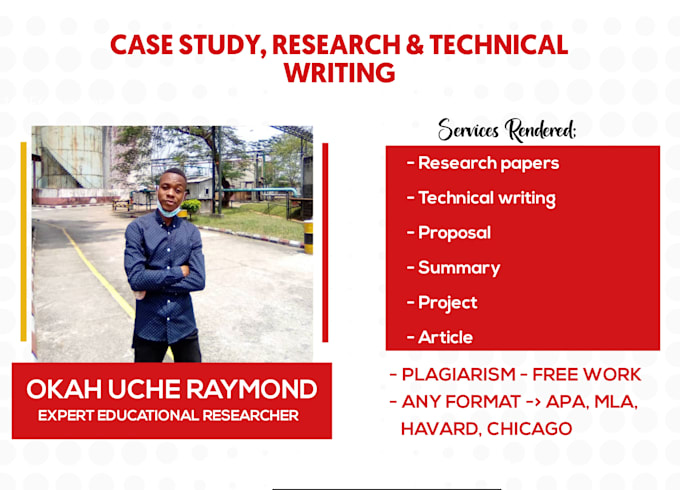 Write research, summary, technical writing, projects and article ...