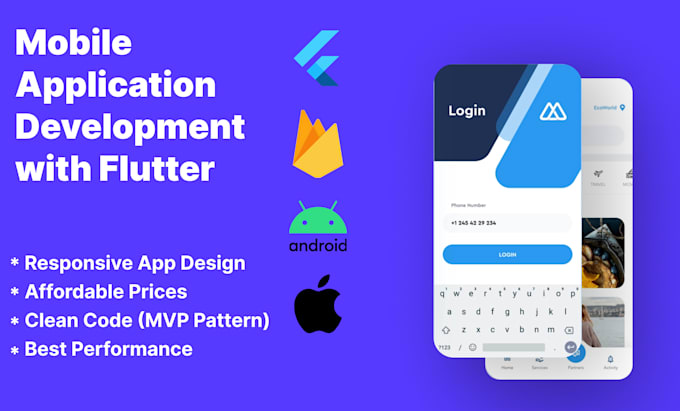 Develop flutter app for android and ios app development flutter app development by ...