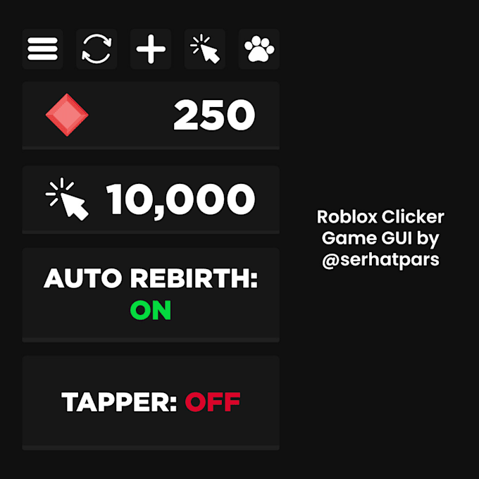 Design professional gui or ui for your roblox game by Serhatpars_ | Fiverr