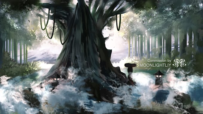 Draw detailed background and wallpaper illustration for your needed by ...