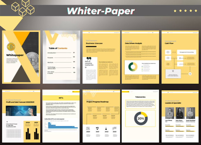 Write and design defi, nft, ico white paper, crypto white paper design ...