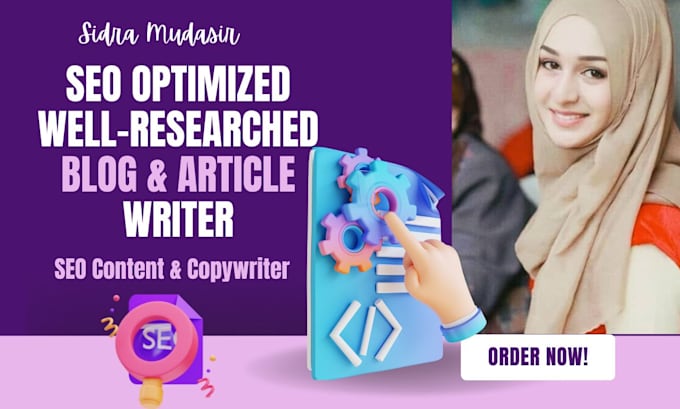 Write seo optimized blog, article, and website copy by Sidd_mudasir | Fiverr