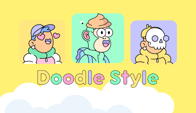 Design cute doodle nft collection by Design_skull | Fiverr