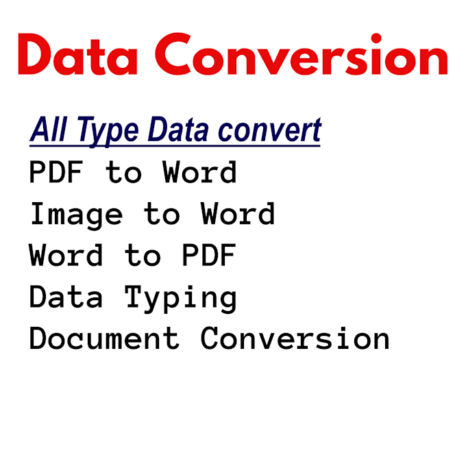 Do data entry and document conversion by Mohiuddin1998 | Fiverr