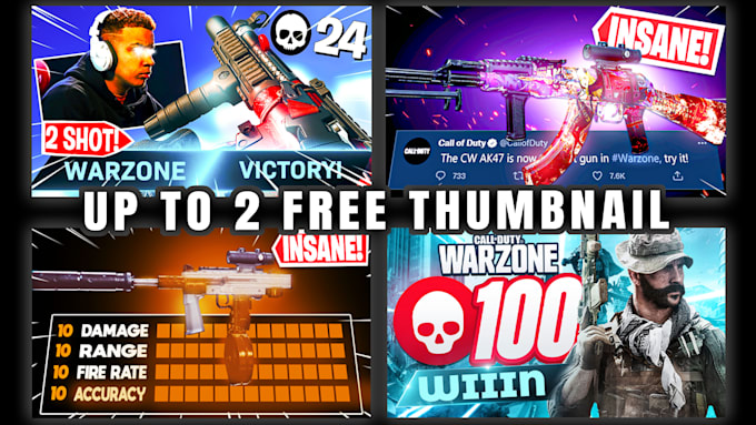 Design an amazing cod warzone thumbnail in 2hours by Rabbdesign | Fiverr