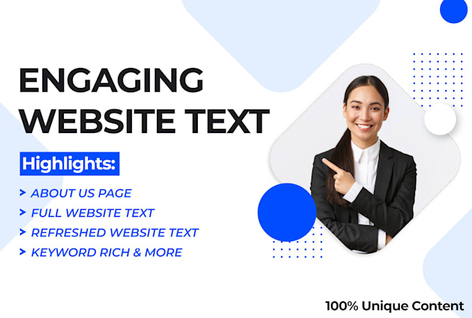 Write engaging text for your website by Creativepro22 | Fiverr