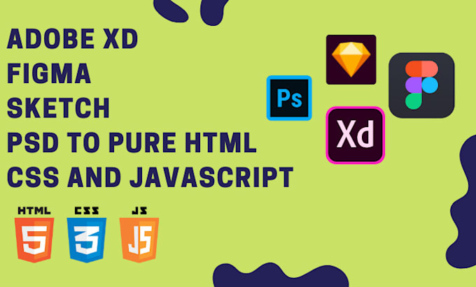 Convert psd to pure html css javascript by Smtaha101 | Fiverr