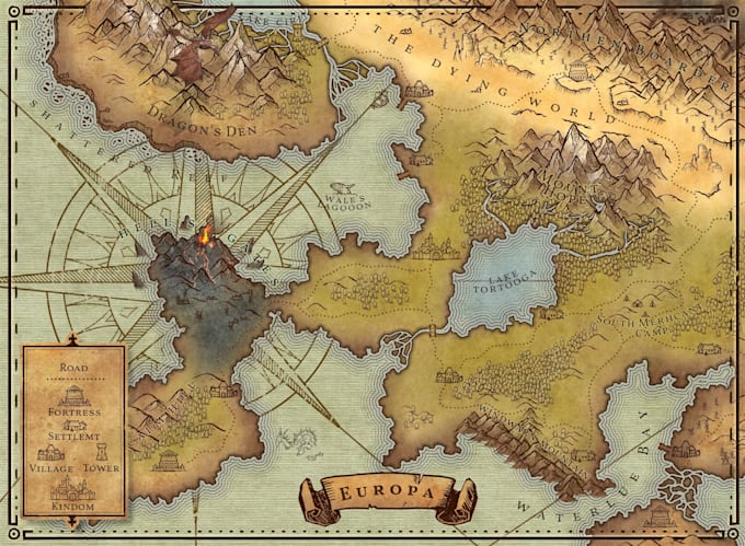 Create a fantasy map for your dnd or fantasy world by Gizmotec1 | Fiverr
