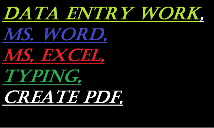 Data entry and typer 1 by Vishwashshukla | Fiverr