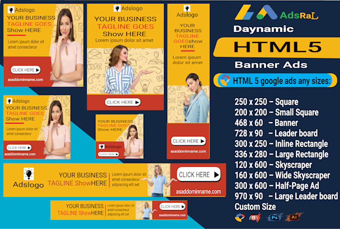 Design dynamic animated html5 banner ads by Mdasadullah349 | Fiverr