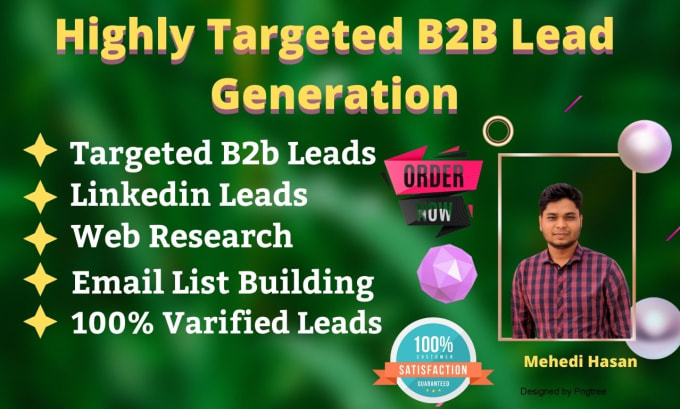 Do highly targeted b2b lead generation and list building by Mdmehedi925 | Fiverr