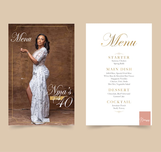 Create beautiful custom event menu design for you by Likwo_dsgn | Fiverr