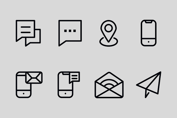 Design simple modern icons set by Sarok_kuaci | Fiverr
