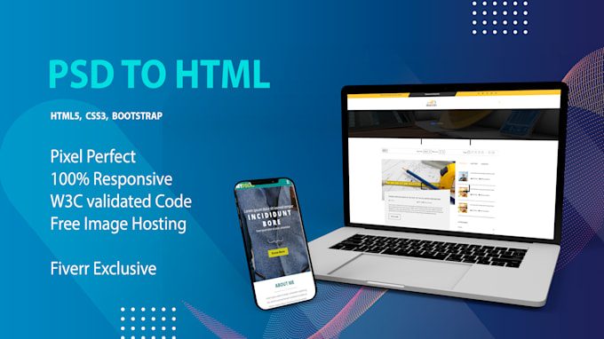 Convert psd to html, figma to html responsive by Shuvo77000 | Fiverr