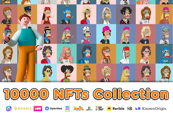 Generate 1k 5k 10k nft collection with metadata ethereum or solana by Ymouss1 | Fiverr