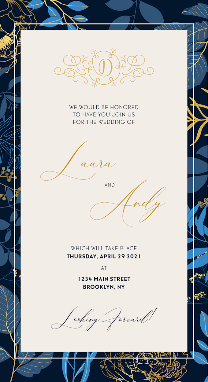 Create a beautiful invitation by Rivhersh | Fiverr
