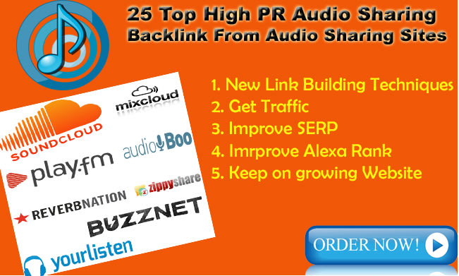 Submission to 25 backlink from audio sharing sites by Parulk30 | Fiverr