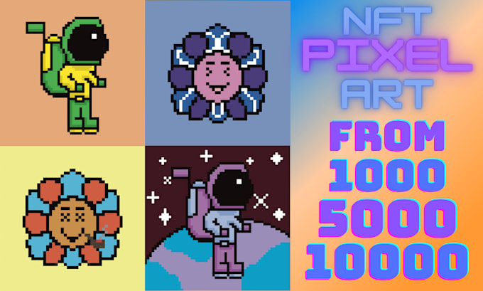 Hand draw and generate your nft collection by Artbyriley | Fiverr