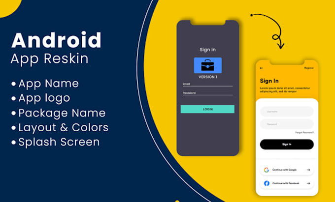 Reskin any android application from different sources by Emanmohammed98 | Fiverr