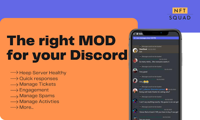 Be a discord moderator for your nft project by Nft_squad | Fiverr
