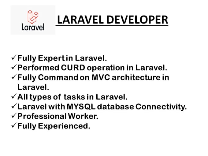 Create laravel project according to customer requirements by ...