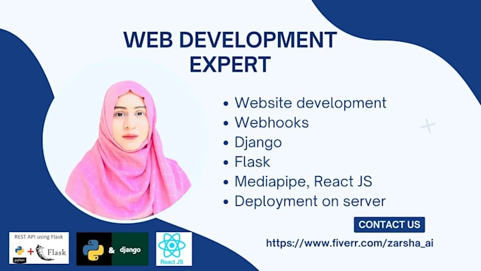 Webhooks, django, flask, mediapipe, web avatar development by Zarsha_ai ...
