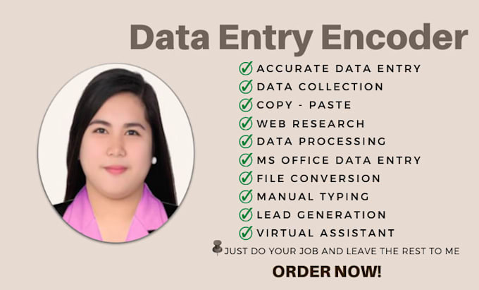 Be your data entry encoder by Ynoeh_ac30 | Fiverr