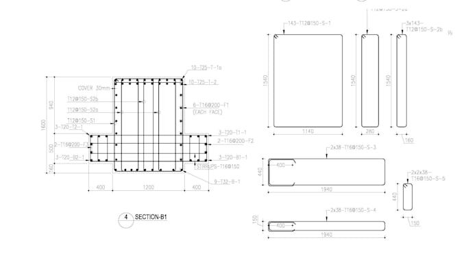 Draw reinforcement detailing rebar drawings for your structural items ...